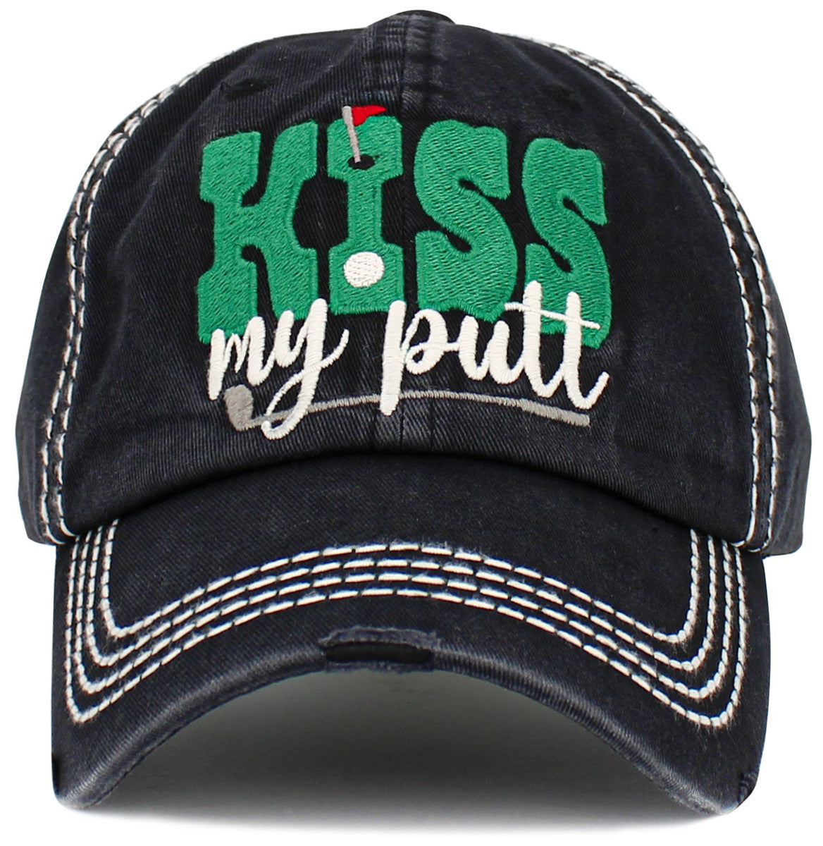 KISS my putt Hat Golf Hat – Texas Sistas